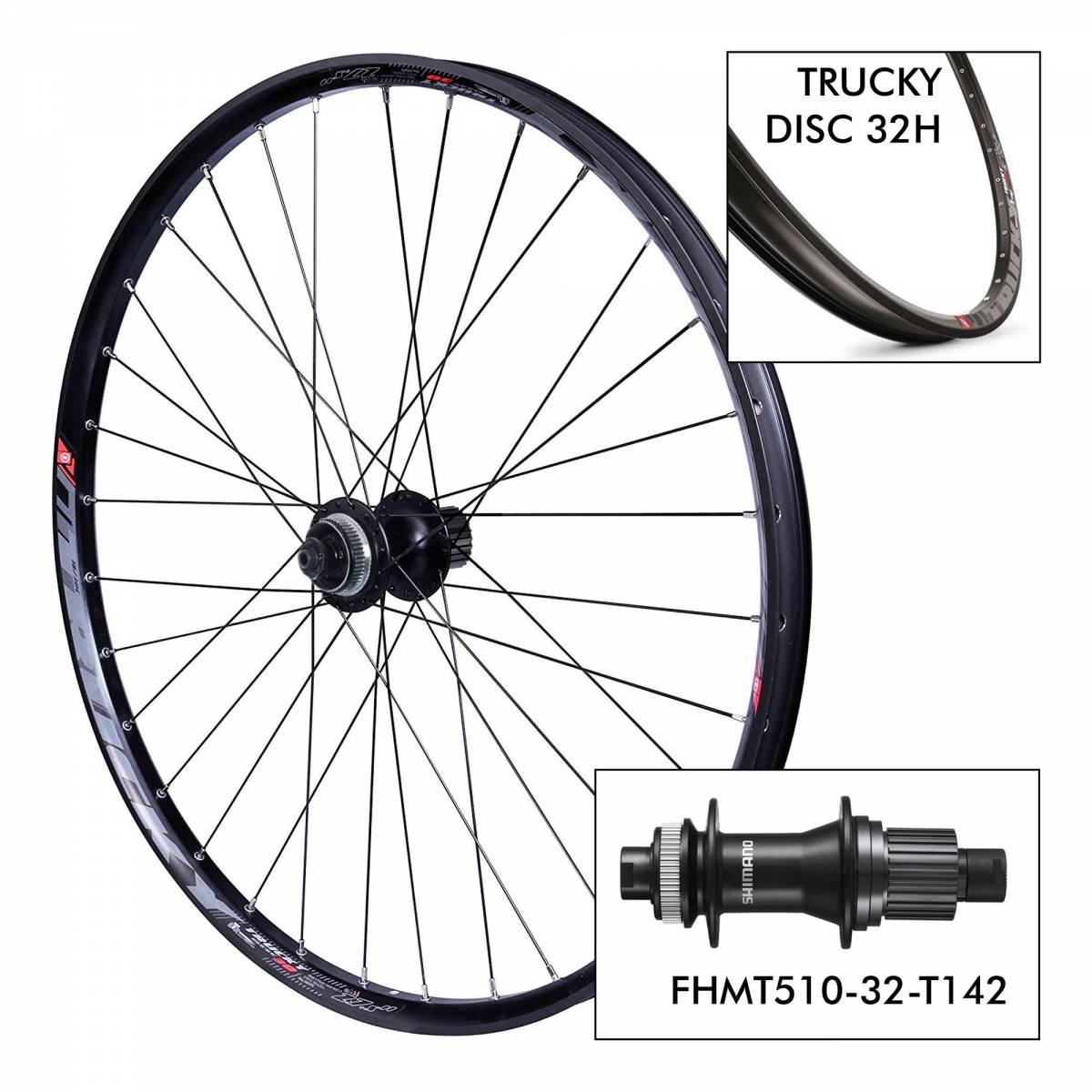 Rueda T. Mach1 Trucky 29´ 32H - R 12x142 Disco Center Lock alum ...